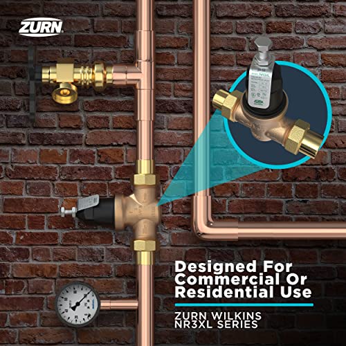 Zurn Wilkins 34-NR3XLDU 3/4" NR3XL Pressure Reducing Valve with Double Union FNPT Connection