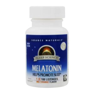 source naturals melatonin 1 mg - 100 orange flavored lozenges