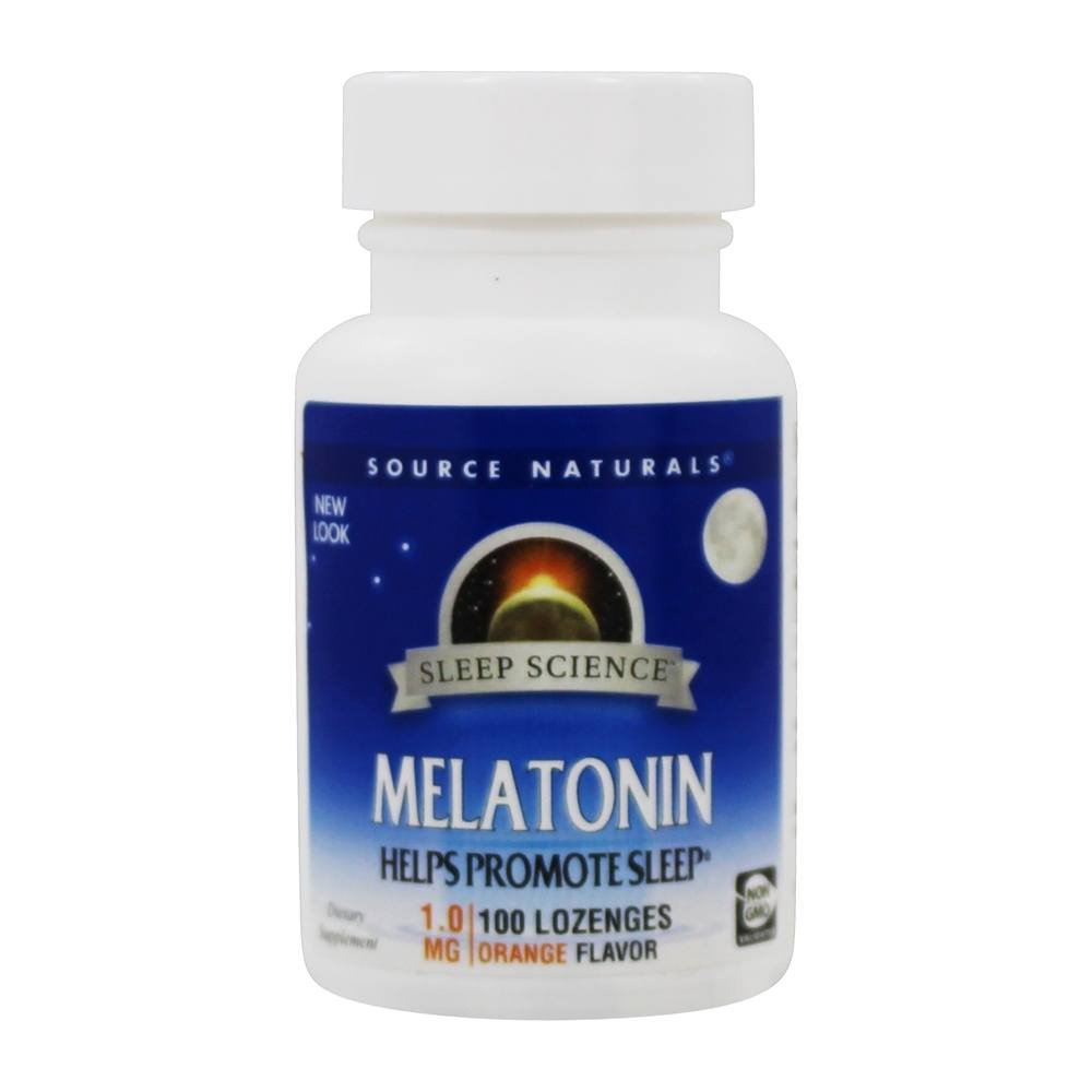 Source Naturals Melatonin 1 mg - 100 Orange Flavored Lozenges