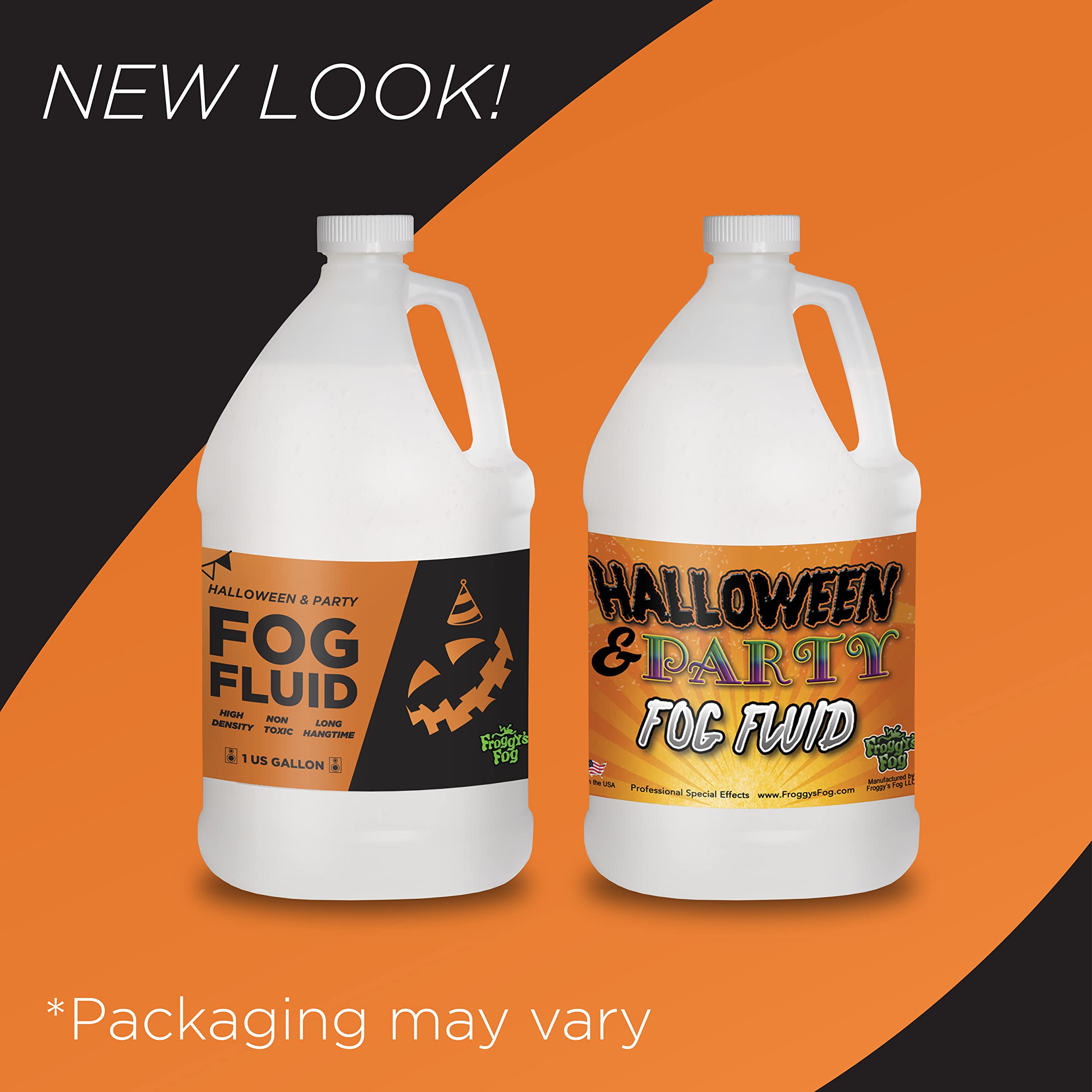 Froggy's Fog Halloween and Party Fog Fluid, High Output Long-Lasting Fog Juice for 400-1500 Watt Water-Based Fog Machines, Great for Pro and Home Haunters, Theatrical Effects, DJs, and More, 1 Gallon