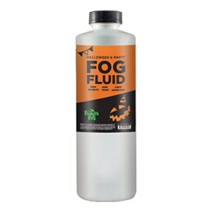 froggy's fog halloween and party fog fluid, high output long-lasting fog juice for 400-1500 watt water-based fog machines, great for pro and home haunters, theatrical effects, djs, and more, 1 quart