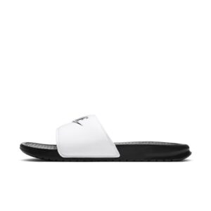 Nike Men's Benassi Just Do It Athletic Sandal, White, 9 D(M) US