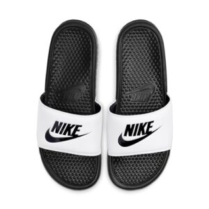 Nike Men's Benassi Just Do It Athletic Sandal, White, 9 D(M) US