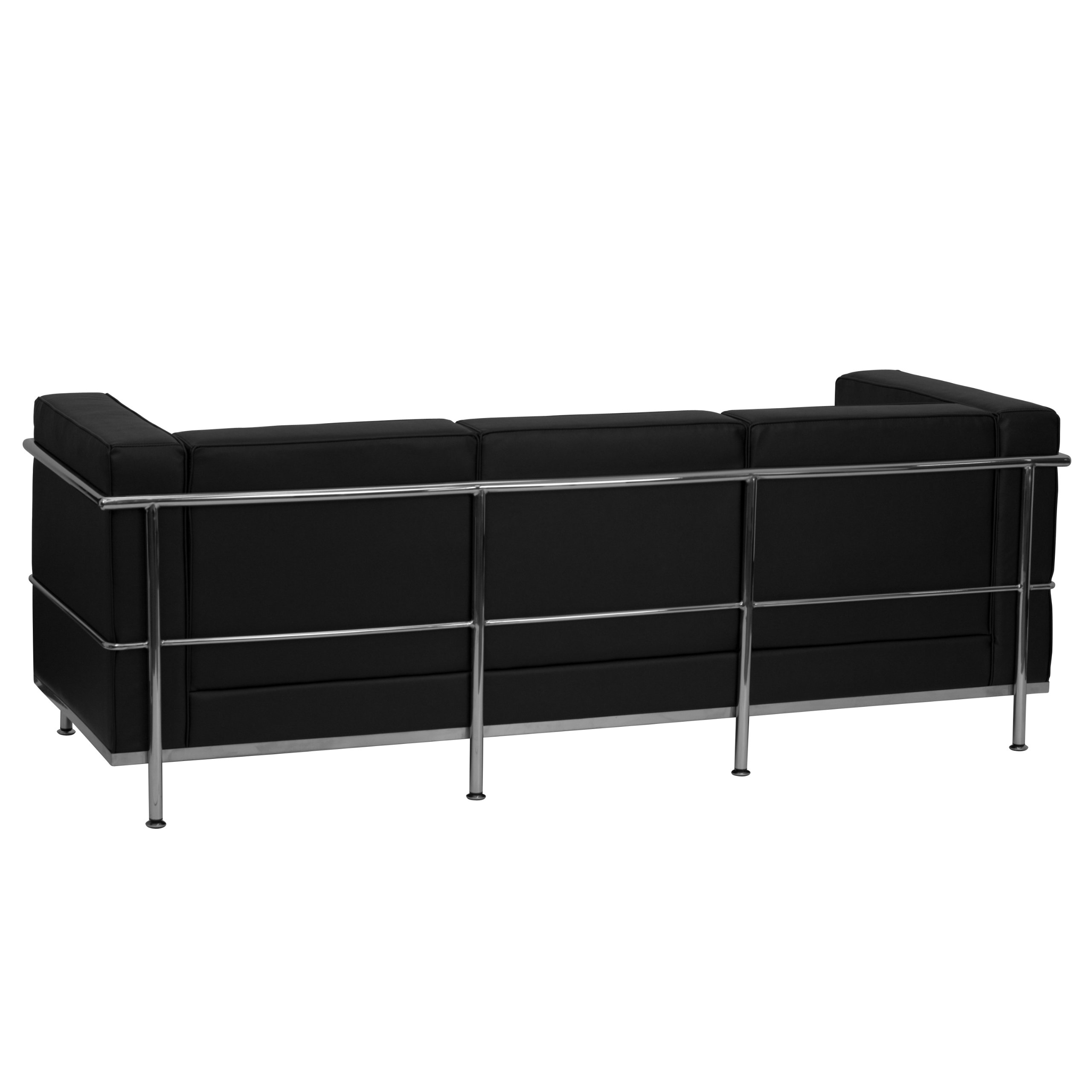 Flash Furniture HERCULES Regal Series Contemporary Black LeatherSoft Sofa with Encasing Frame