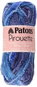 patons pirouette shimmer yarn, midnight blue