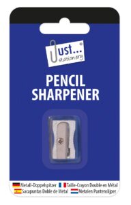 just stationery single hole metal pencil sharpner