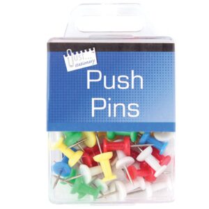 just stationery push pins, multicolour, one size