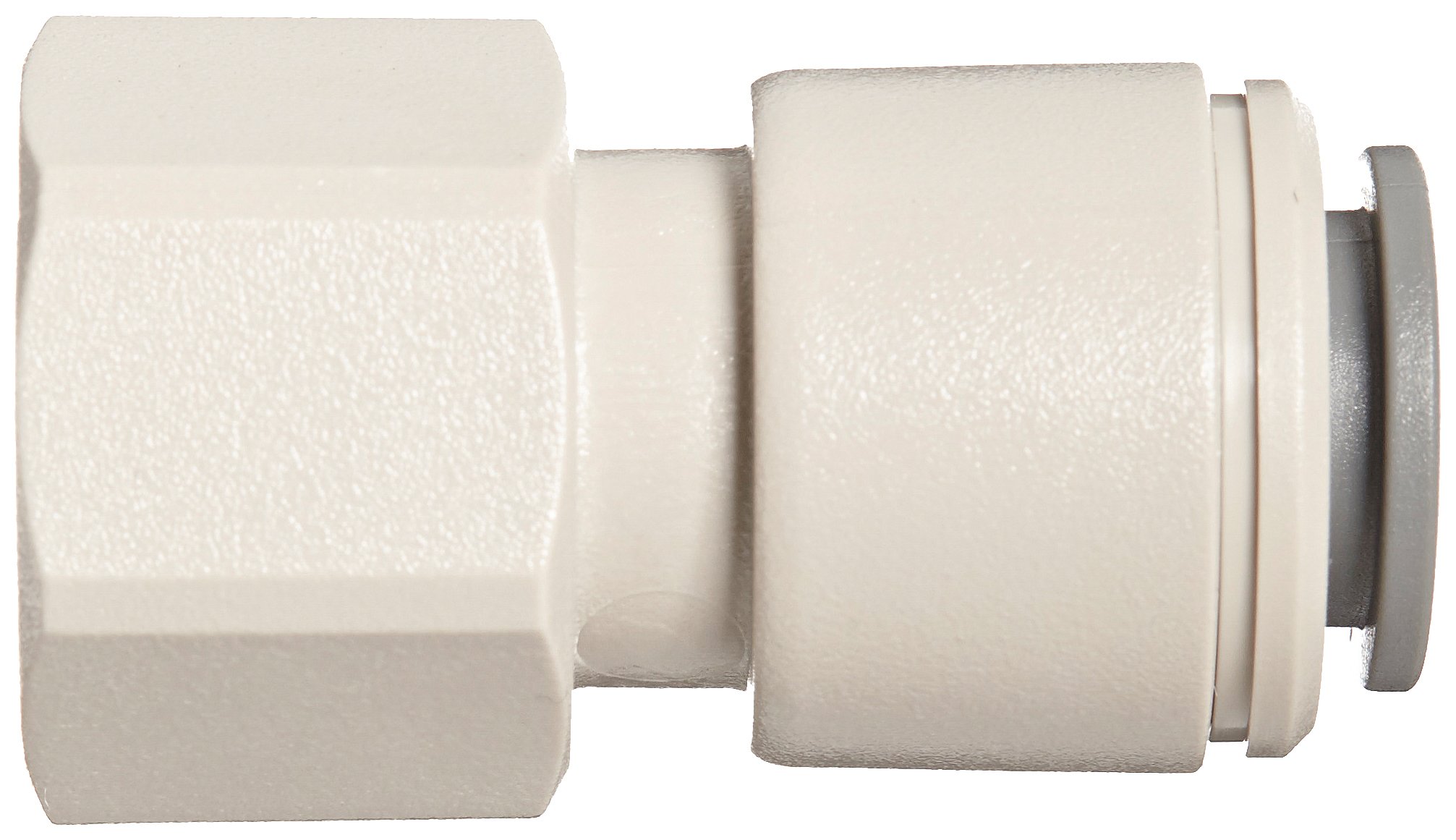 John Guest Acetal Copolymer Tube Fitting, Adaptor, 3/8" Tube OD x 3/8" Flared Female (Pack of 10)