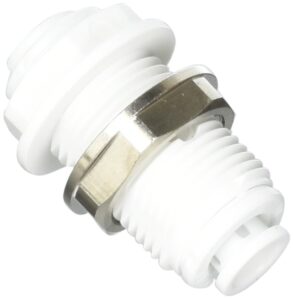 john guest speedfit ci1208w 1/4 inch bulkhead connector (pack of 10)