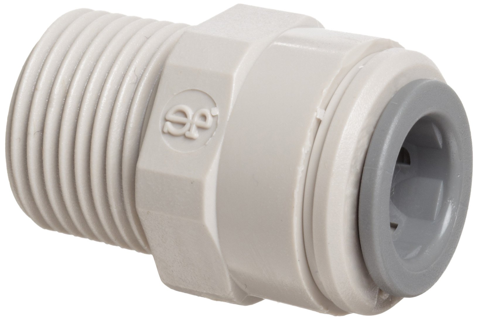 John Guest Acetal Copolymer Tube Fitting, Straight Adaptor, 3/8" Tube OD x 1/4" BSPT Male (Pack of 10)