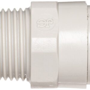 John Guest Acetal Copolymer Tube Fitting, Straight Adaptor, 3/8" Tube OD x 1/4" BSPT Male (Pack of 10)