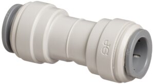 john guest acetal copolymer tube fitting, union straight connector, 1/4" tube od (pack of 10)