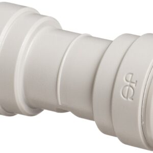 John Guest Acetal Copolymer Tube Fitting, Union Straight Connector, 1/4" Tube OD (Pack of 10)