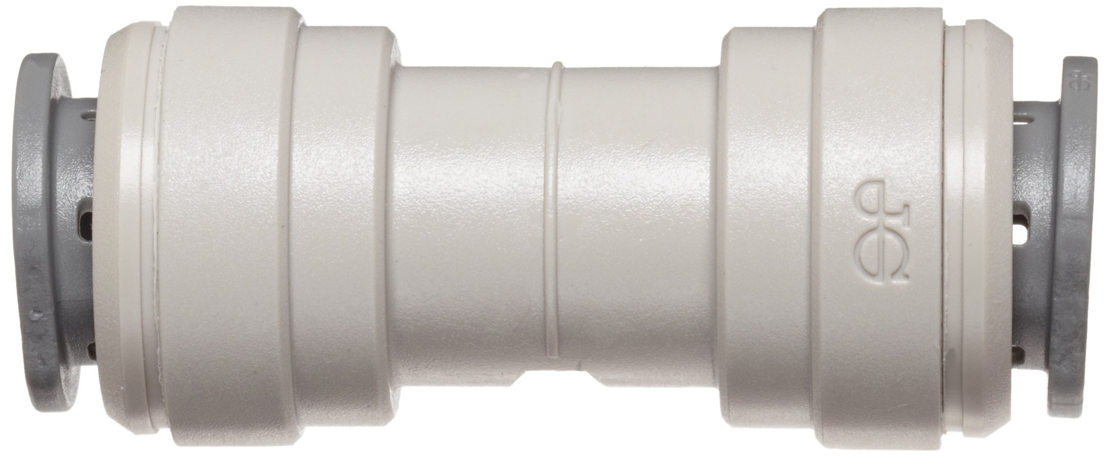 John Guest Acetal Copolymer Tube Fitting, Union Straight Connector, 1/4" Tube OD (Pack of 10)