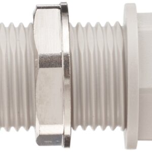 John Guest Acetal Copolymer Tube Fitting, Reducing Bulkhead Union, 3/8" x 1/4" Tube OD (Pack of 10)