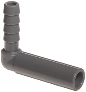 john guest acetal copolymer barbed tube fitting, 90 degree elbow, 3/8" stem od x 1/4" hose id (pack of 10)