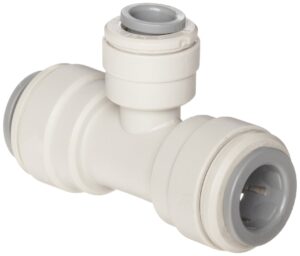 john guest acetal copolymer tube fitting, reducing branch tee, 3/8" x 1/4" x 3/8" tube od (pack of 10)