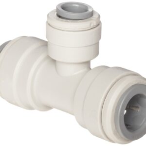 John Guest Acetal Copolymer Tube Fitting, Reducing Branch Tee, 3/8" x 1/4" x 3/8" Tube OD (Pack of 10)