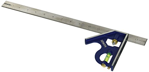 IRWIN Tools Combination Square, Metal-Body, 16-Inch (1794471), Blue