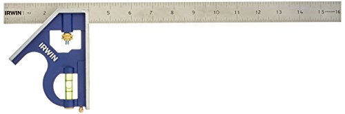 IRWIN Tools Combination Square, Metal-Body, 16-Inch (1794471), Blue