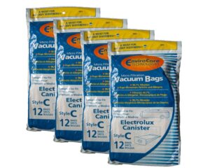 envirocare replacement micro filtration vacuum cleaner dust bags made to fit vacuum bags for electrolux canisters style c 48 bags