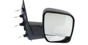 kool vue right manual door mirror compatible with ford e-350 super duty 2002-2008 without puddle lamp textured