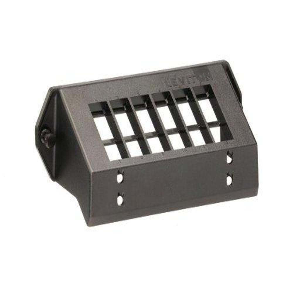 Leviton 47600-QPB EB 12-Port Structured Media Center Mounting Bracket, Black