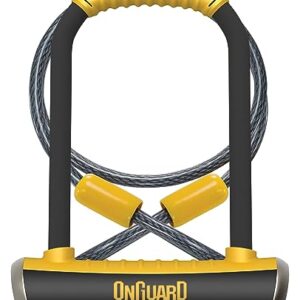 OnGuard Double-Team PITBULL U-Lock and Cable , Black, 4.53 x 9.06 - Inch