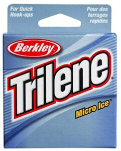 berkley trilene® micro ice®, solar, 8-pound break strength, 110yd monofilament fishing line, suitable for freshwater environments