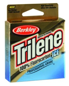 berkley trilene® 100% fluorocarbon ice, clear, 6-pound break strength, 75yd fishing line, suitable for freshwater environments