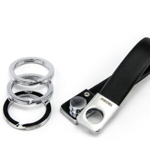 Troika Twister Black Leather Keyring (KRG649LE)