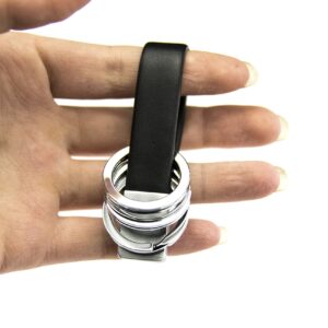 Troika Twister Black Leather Keyring (KRG649LE)