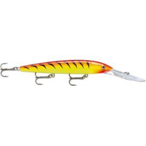 rapala down deep husky jerk 12 fishing lure, 4.75-inch, hot tiger