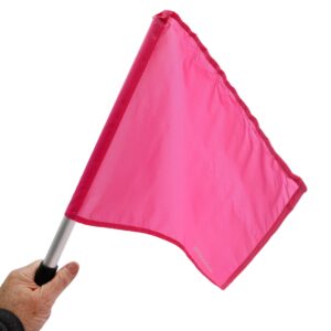 Tandem Sport Elite Red Linesman Flags - Referee Flags with Comfortable Soft Golf Grip Handles - Volleyball Referee Flags, Soccer Referee Flags - Set of 2 with Carrying Bag