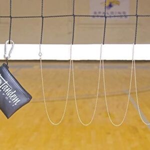 Tandem Sport Volleyball Net Setter With Pouch - Volleyball Net Measure Chain - 4 Pre-Set Net heights for Men's, Women's, Coed, and Junior Volleyball - Volleyball Referee Equipment