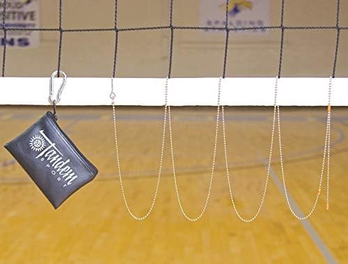 Tandem Sport Volleyball Net Setter With Pouch - Volleyball Net Measure Chain - 4 Pre-Set Net heights for Men's, Women's, Coed, and Junior Volleyball - Volleyball Referee Equipment