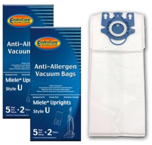 envirocare replacement allergen vacuum bags for miele upright style u 10 bags and 4 filters