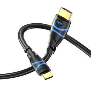 bluerigger mini hdmi to hdmi cable (6ft, 4k 60hz hdr, bidirectional high speed hdmi 2.0 cord, ethernet, audio return) - compatible with dslr camera, camcorder, graphics/video card, raspberry pi zero w