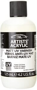 winsor & newton professional acrylic medium, matt uv varnish, 125ml (4.2-oz)