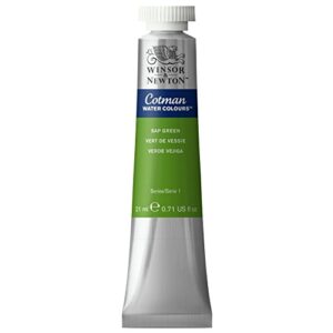 winsor & newton cotman watercolor paint, 21ml (0.71-oz) tube, sap green