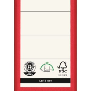 Leitz 180° A4 Board Lever Arch File 80mm Red - Pack of 3