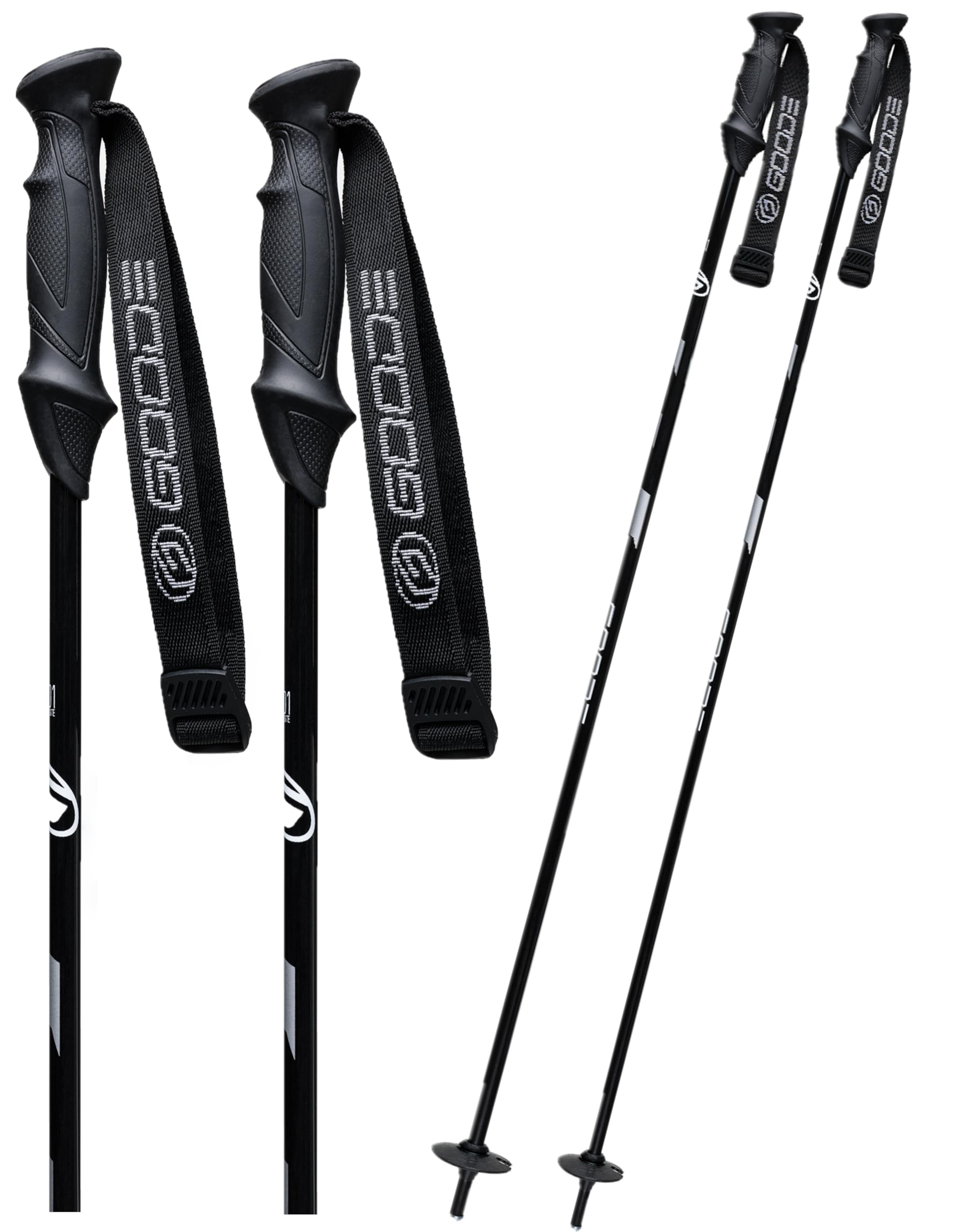 Goode Ski Technologies G-Max Pole with Patented Composite Fiber Shaft, Black/Summit Silver, 46-Inch/115cm