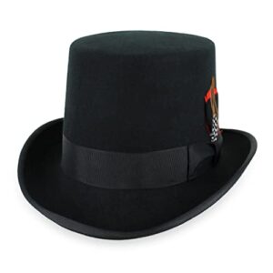 belfry mens top hat black large