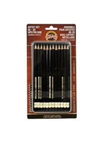 koh-i-noor toison d'or graphite pencil artist set, 12 pencils per tin and blister carded (fa15021112bc)