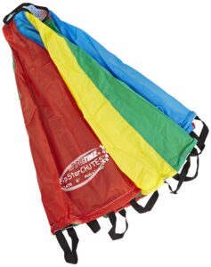 sportime gripstarchute parachute with 8 handles, 6 feet, multiple colors,1361476