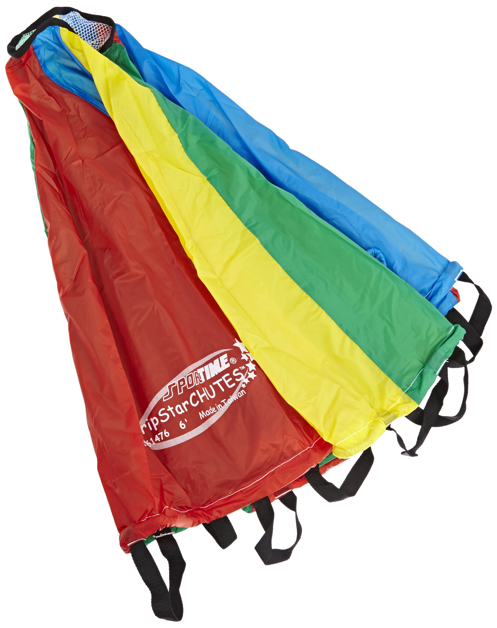 Sportime GripStarChute Parachute with 8 Handles, 6 Feet, Multiple Colors,1361476