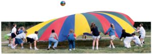 sportime gripstarchutes parachute 4-layer construction and 22 handles- 24 foot diameter