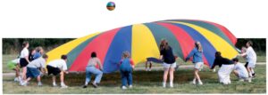 sportime gripstarchutes parachute 4-layer construction and 30 handles- 30 foot diameter