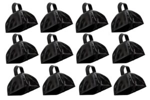 rhode island novelty 3" metal black cowbells | 12 pack