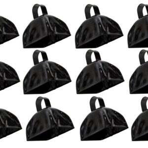 Rhode Island Novelty 3" Metal Black Cowbells | 12 Pack